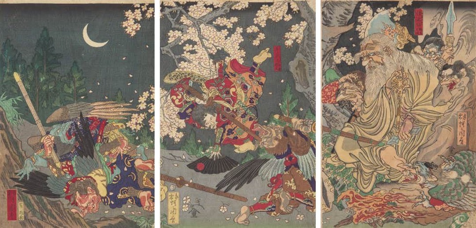 Shojobo to Ushiwakamaru Tengu King Sojobo and Ushiwakamaru Yoshitsune ...